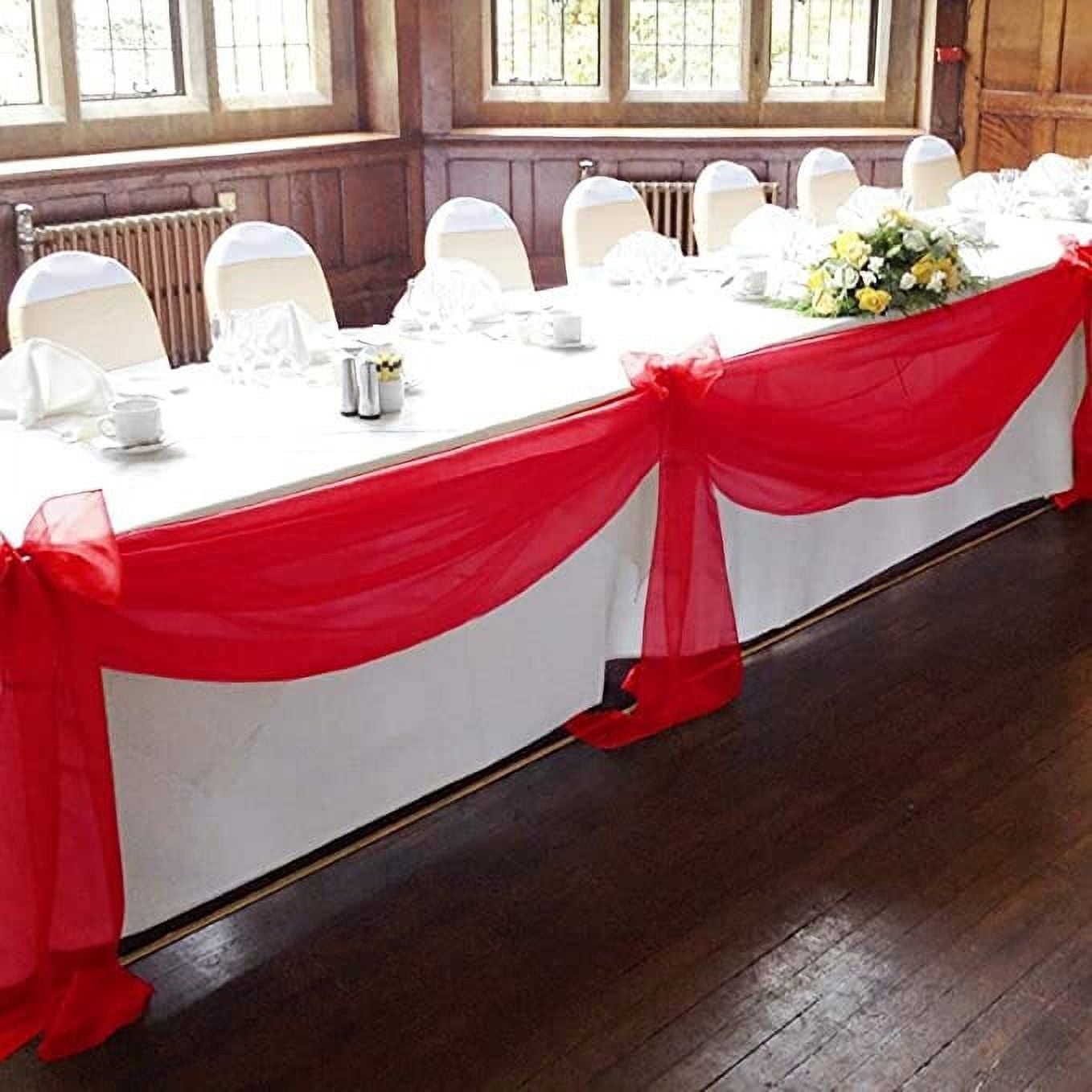 Touiyu 197 x 53 Inch Christmas Sheer Scarf Organza Doily for Wedding ...