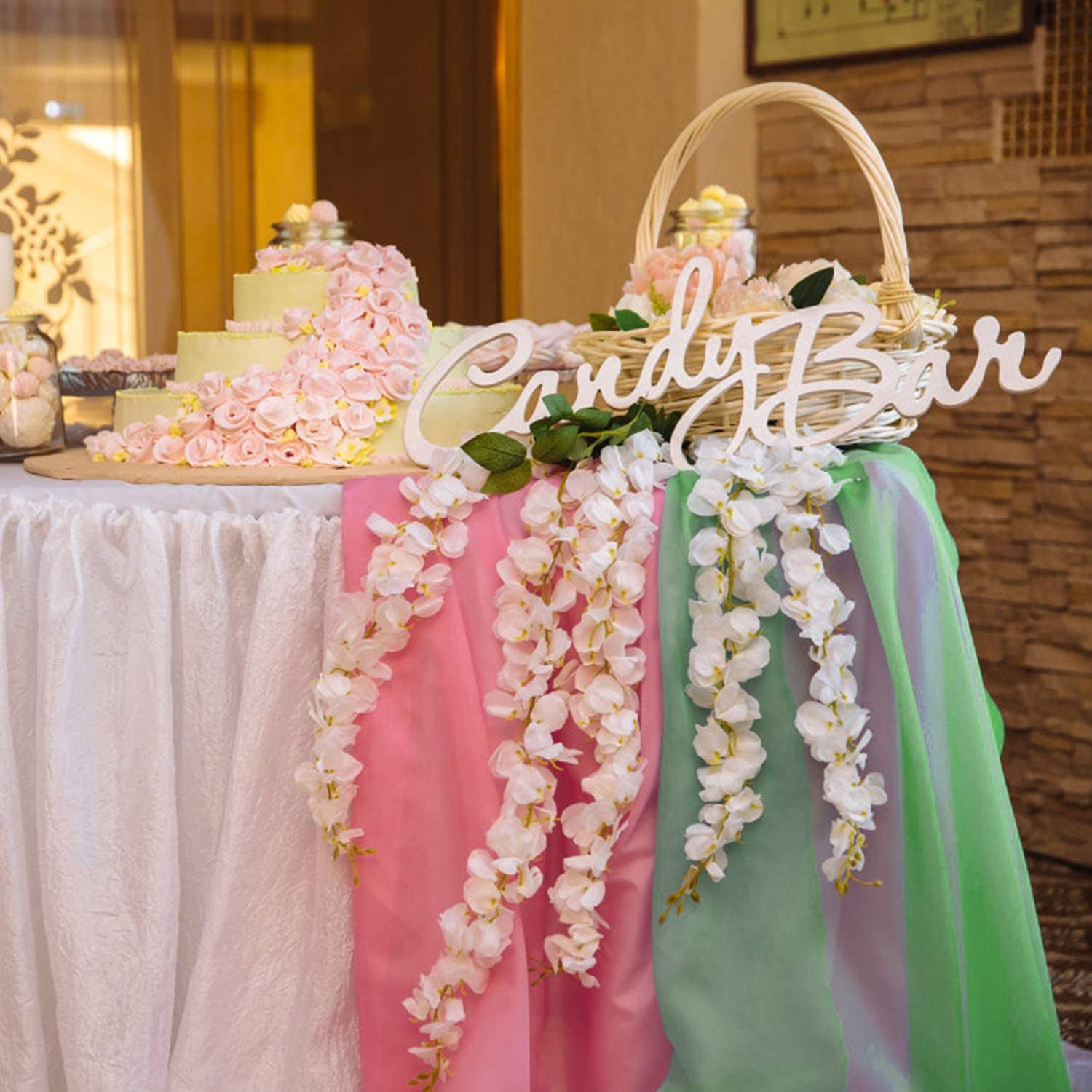 Touiyu Christmas 197 x 53 Inch Sheer Scarf Organza Doily for Wedding ...