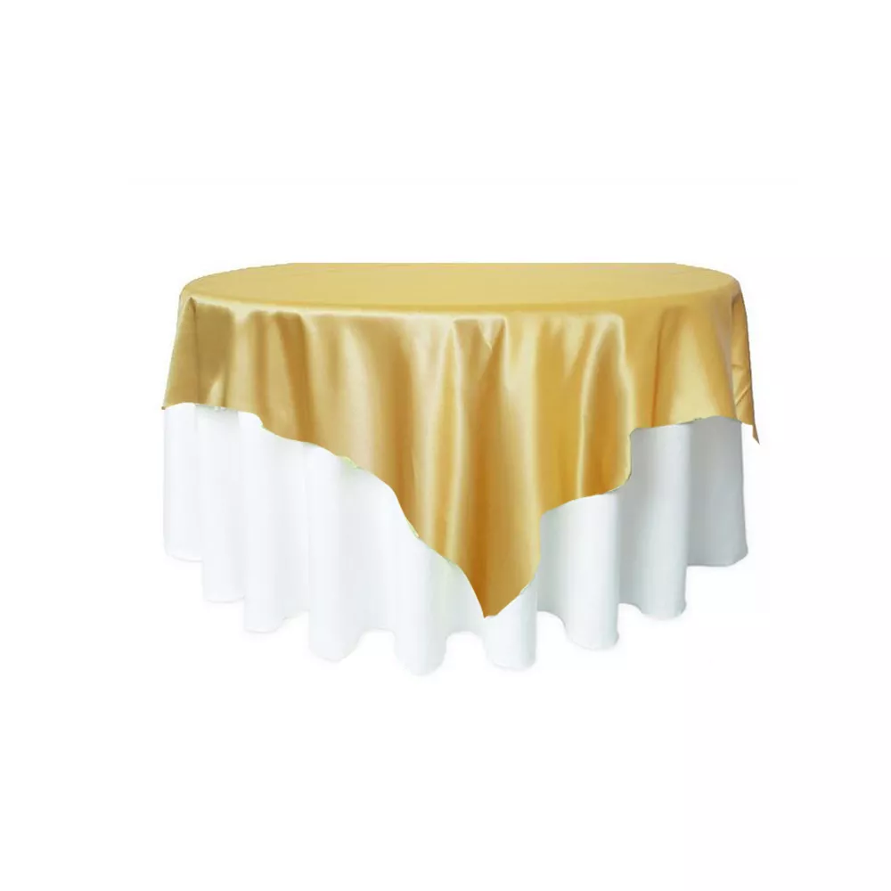 Touiyu SATIN Square Tablecloth Overlay For Wedding Catering Party Table ...