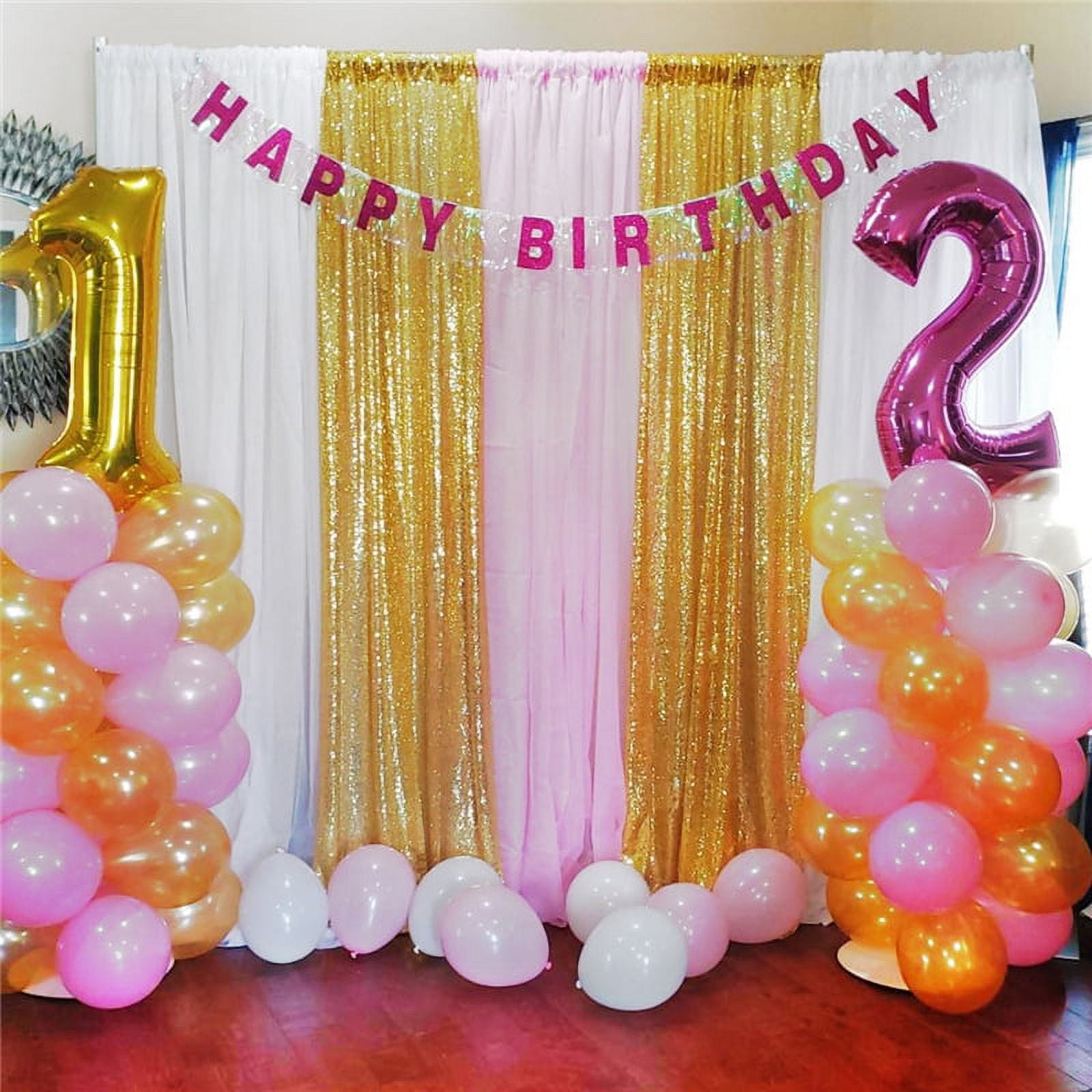 Touiyu Sequin Backdrop Curtain Photography Wedding Party Background ...