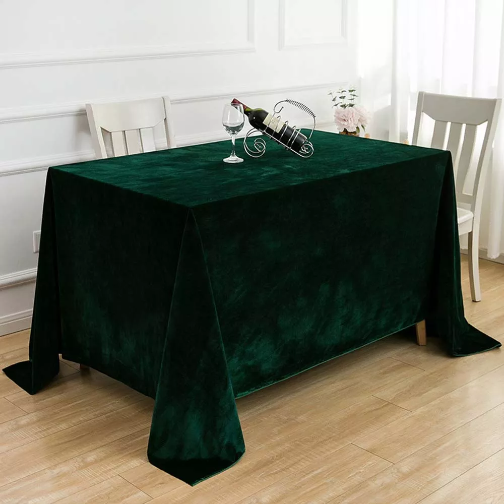 Touiyu Table Cloth Velvet Rectangular 39"x63"Tablecloth Elegant Wedding ...