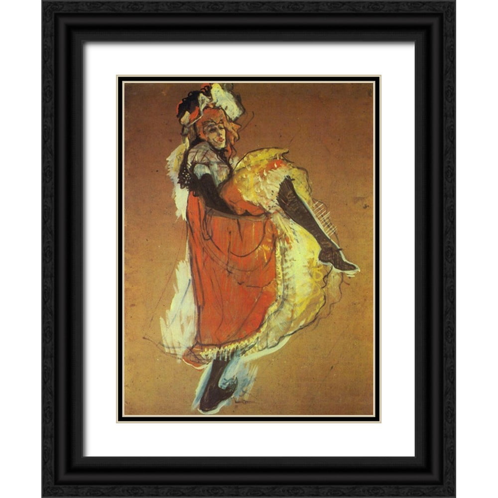 Toulouse-Lautrec, Henri de 15x18 Black Ornate Wood Framed with Double ...