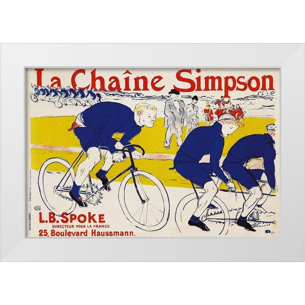 Toulouse-Lautrec, Henri de 24x17 White Modern Wood Framed Museum Art ...