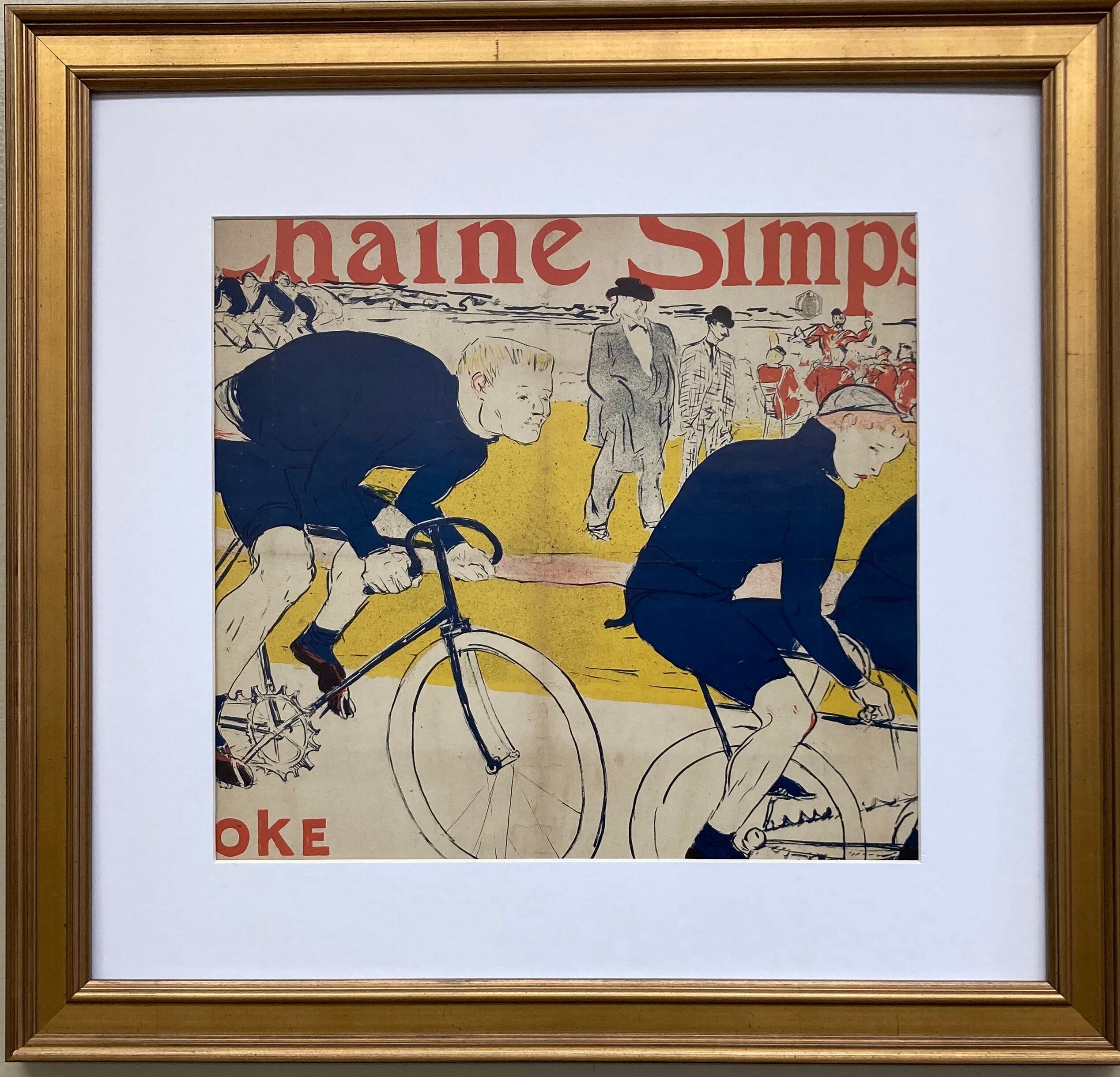 Toulouse-Lautrec "La Chaine Simpson Poste - Detail" NEW Custom Framed ...