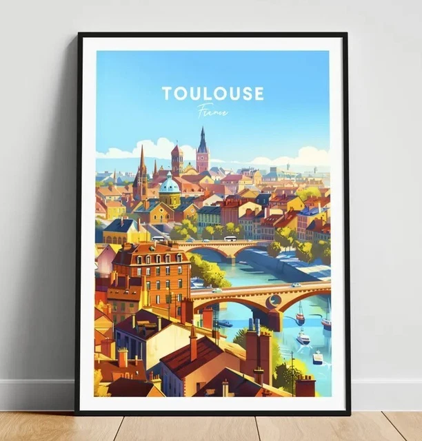 Toulouse Travel Print - France Travel Poster, Toulouse Poster, Toulouse ...