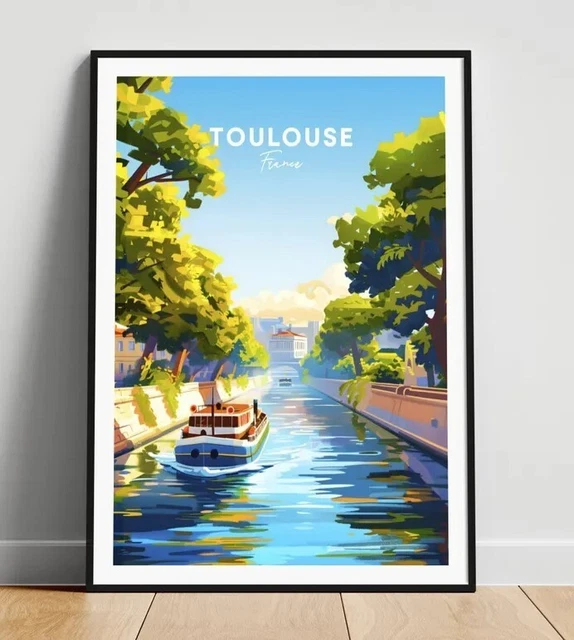 Toulouse Travel Print - France Travel Poster, Toulouse Poster, Toulouse ...