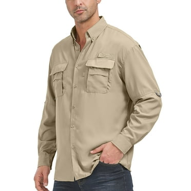 Dovford Mens Fishing Shirts Long Sleeve UV Protection Sun Shirt Cooling ...