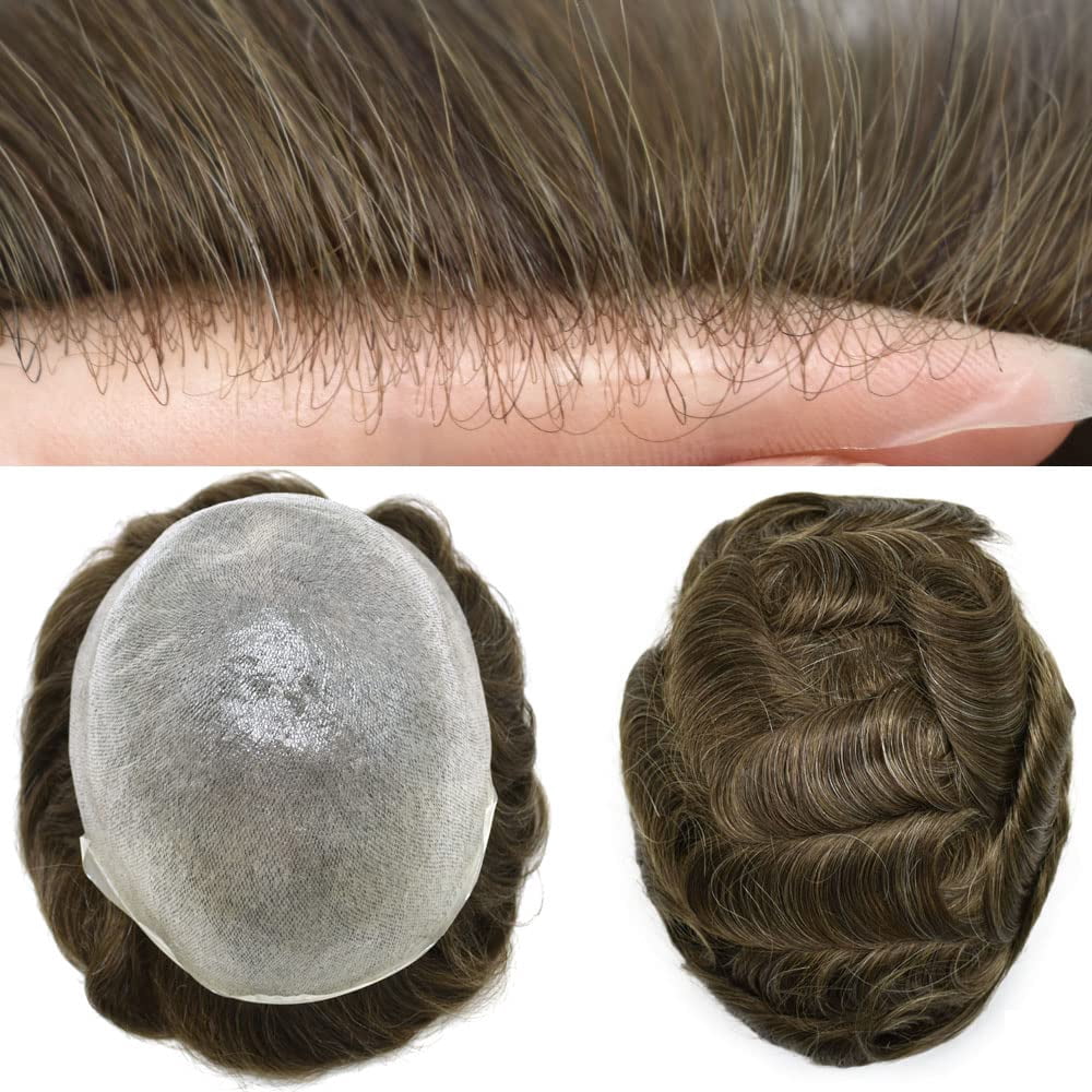 Toupee Human Hair Pieces Replacement System - Transparent Ultra Thin ...