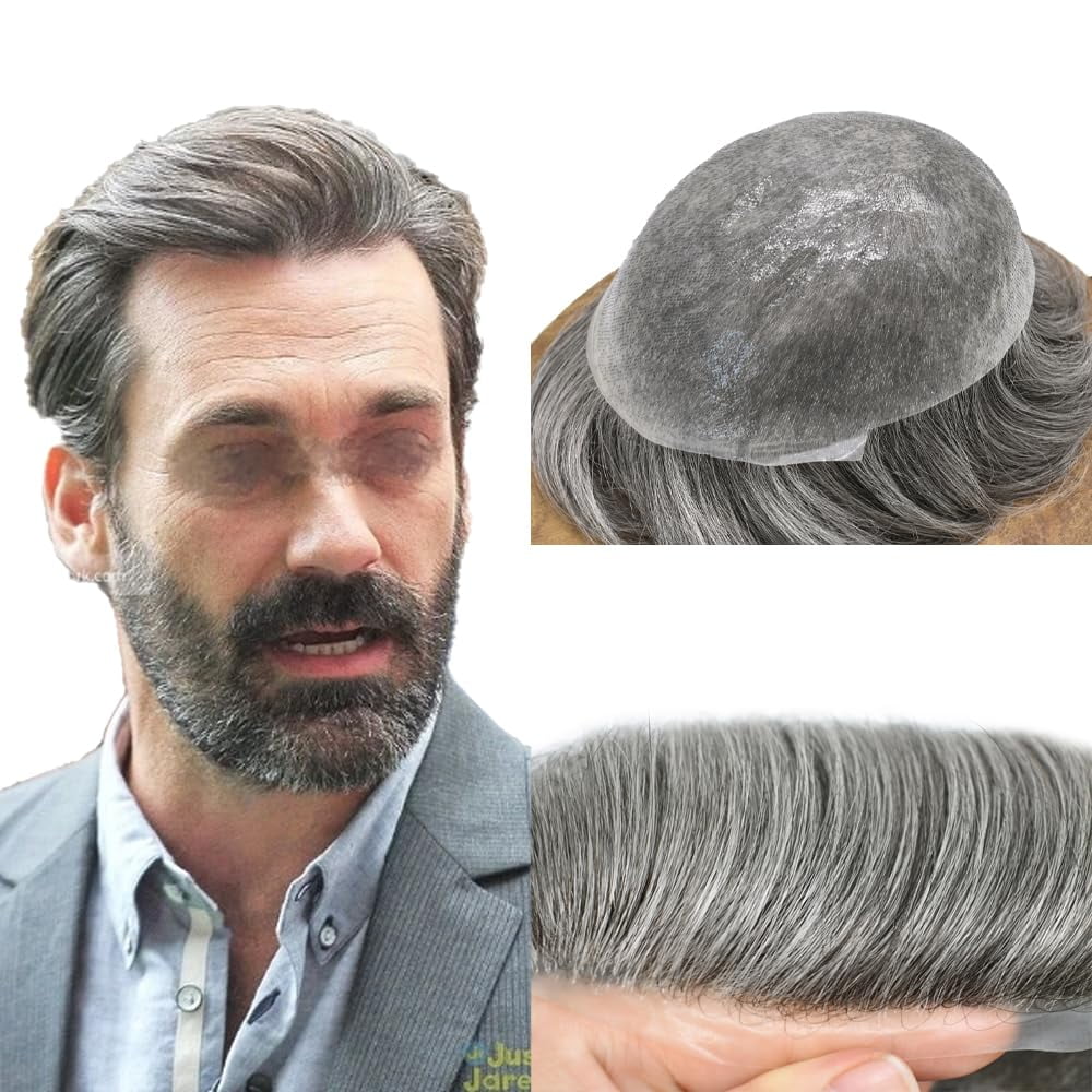 Toupee For Men Hair Pieces Real Human Hair Replacement System All V ...
