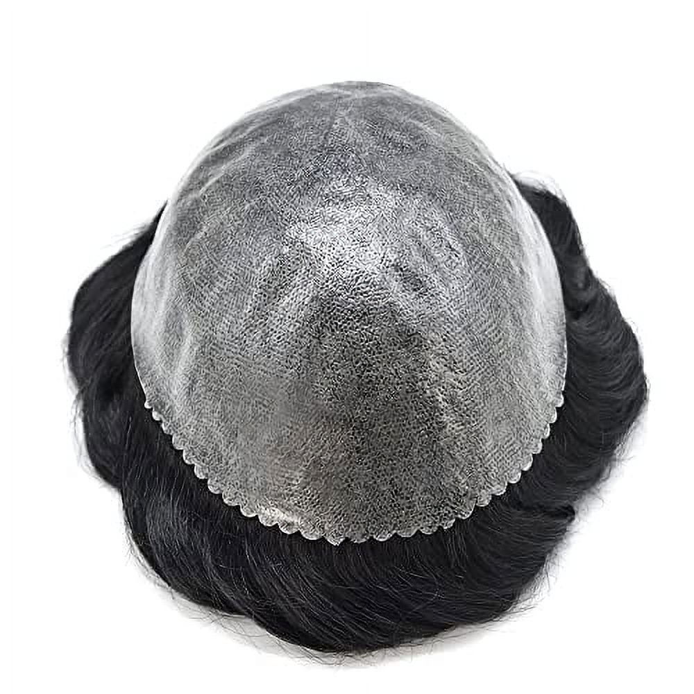 Toupee for Men Hair Replcement System Mens Toupee Full Poly Thin Skin ...