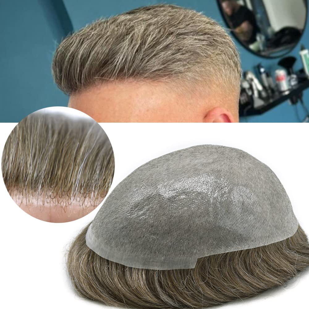 Toupee for Men Hair System Replacement Mens Toupee Hairpieces ...