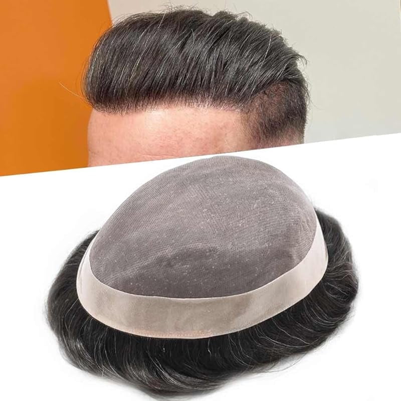 Toupee for Men Hair System Replacement Monofilament Mens Toupee ...