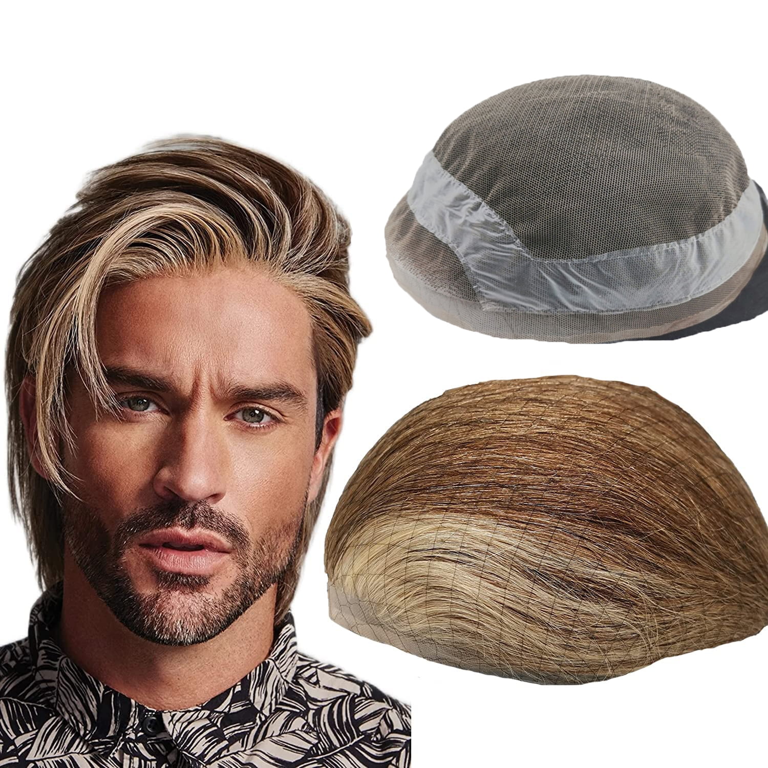 Toupee for Men NLW men hair pieces Mens Toupee Human Hair Replacement ...