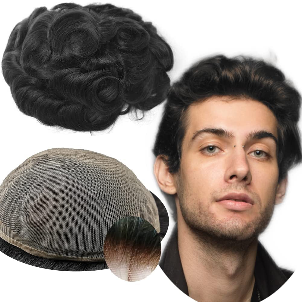 Toupee for Men NLW men hair pieces Mens Toupee Human Hair Replacement ...