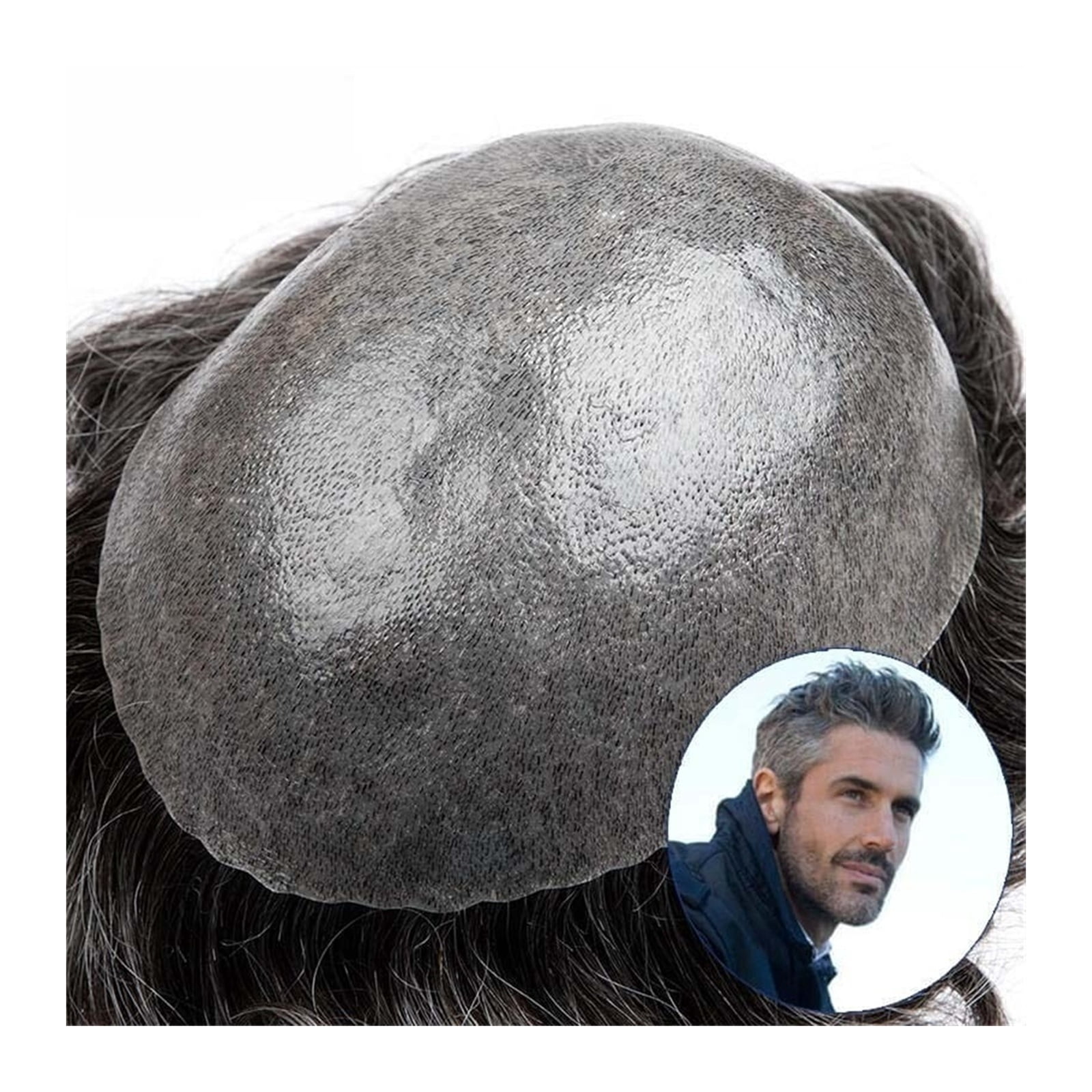 Toupee for Men Hair Replacement System 0.12mm Full Skin Toupee Men ...