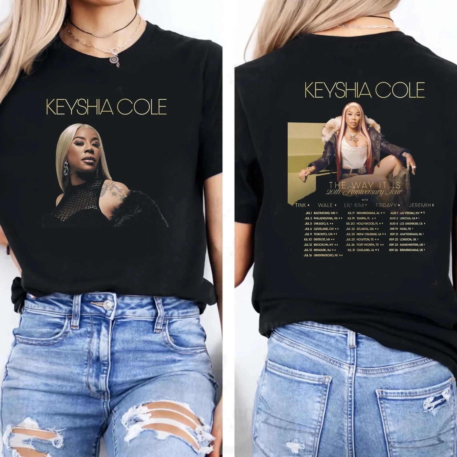 Tour 2025 Keyshia Cole Shirt, Keyshia Cole Fan Gift - Walmart.com