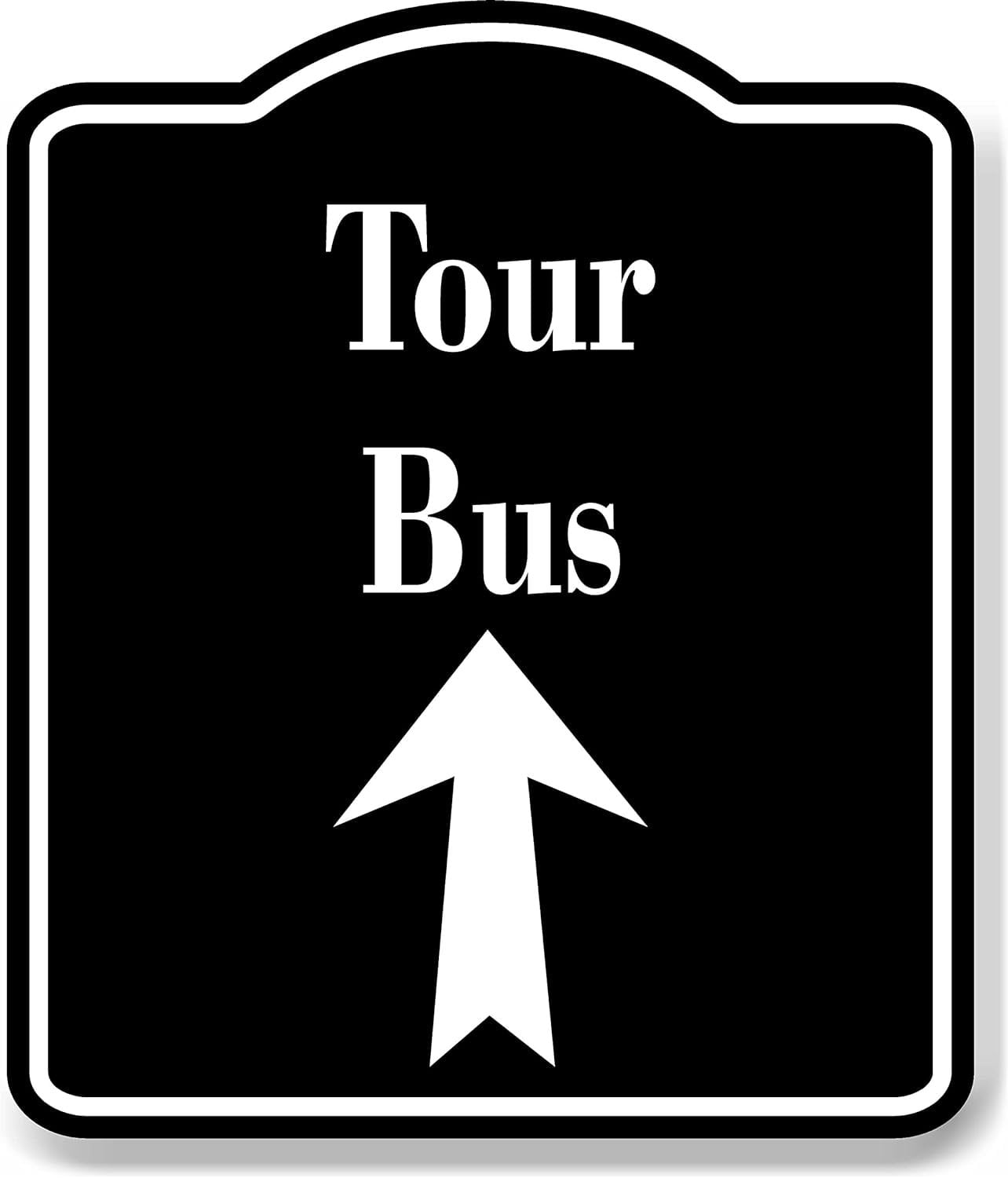 Tour Bus Up Arrow BLACK Aluminum Composite Sign, 20"x24" - Walmart.com