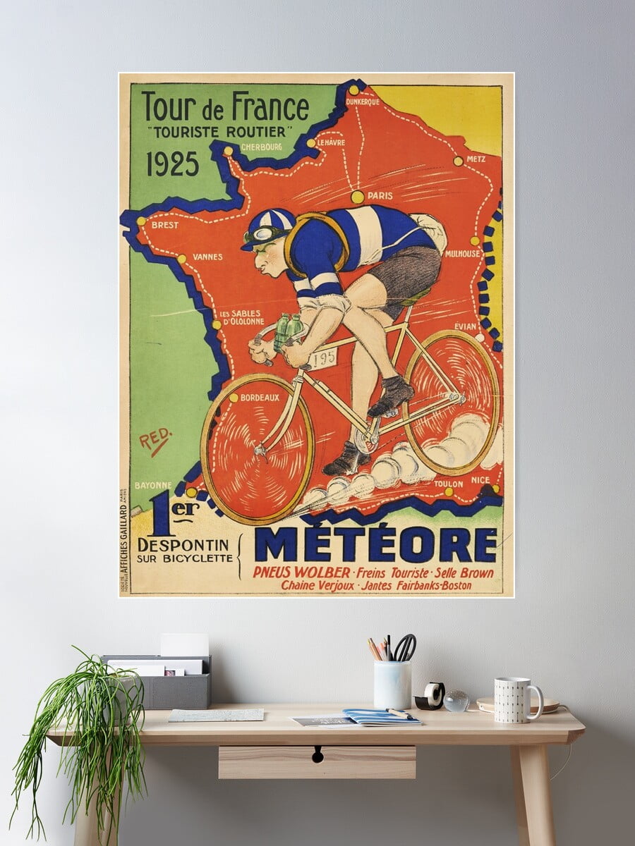 Tour De France 1925 Vintage Poster Wall Art, Modern Wall Decor For ...