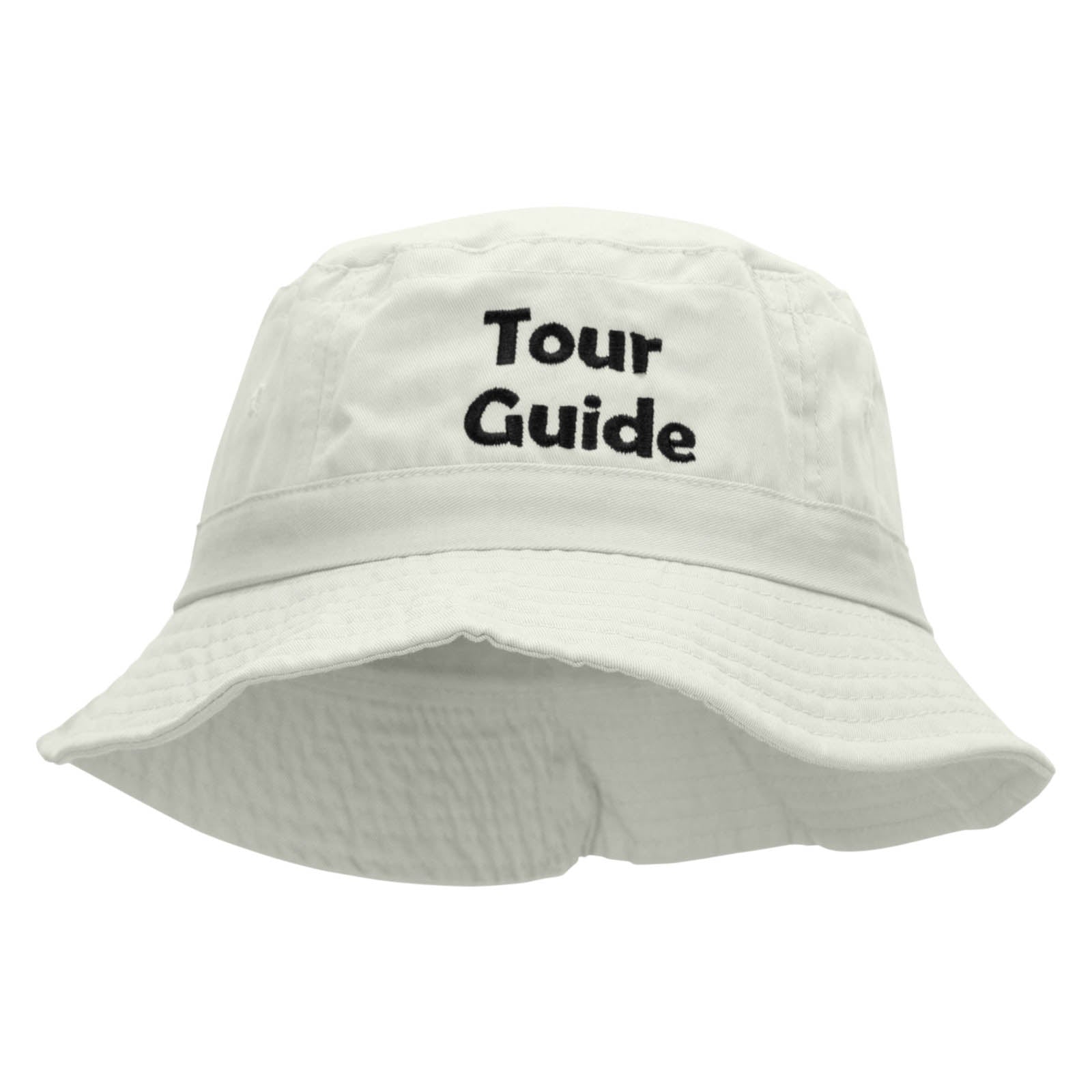 Tour Guide Embroidered Bucket Hat - White OSFM - Walmart.com