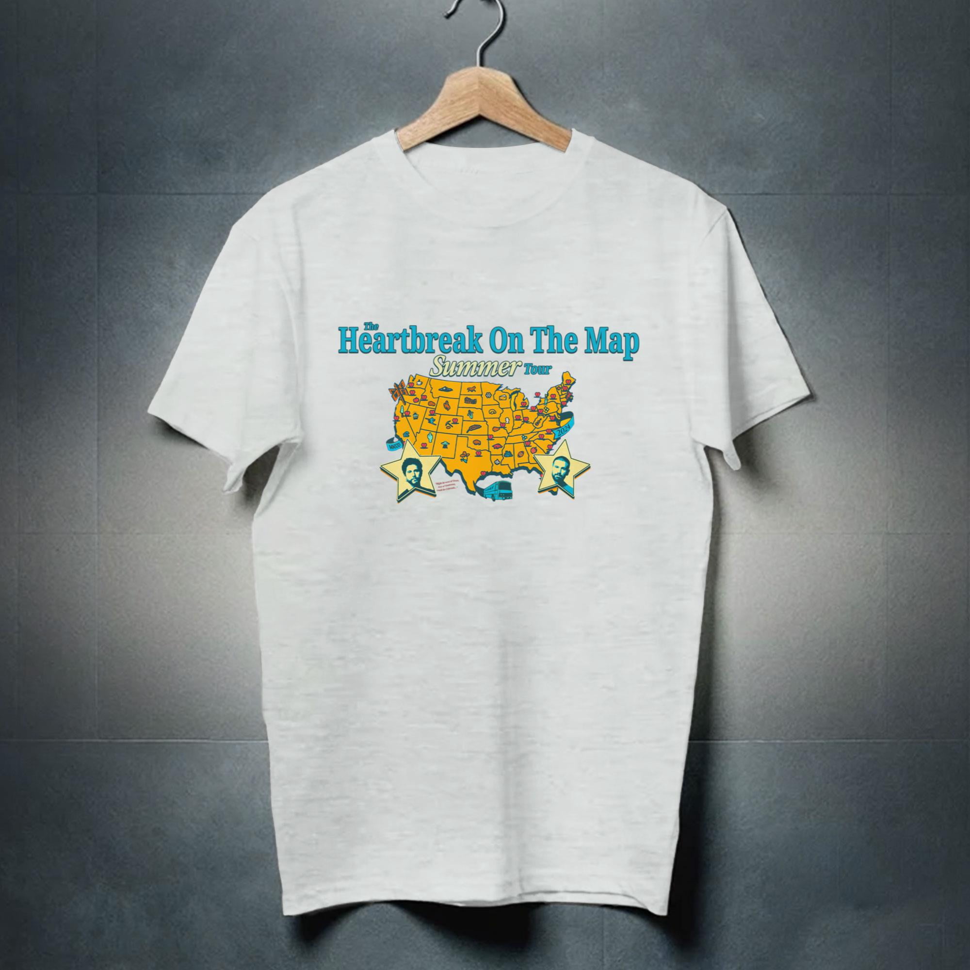 Tour Heartbreak On The Map 2024 Shirt, Popular Heart Like a Truck Shirt ...