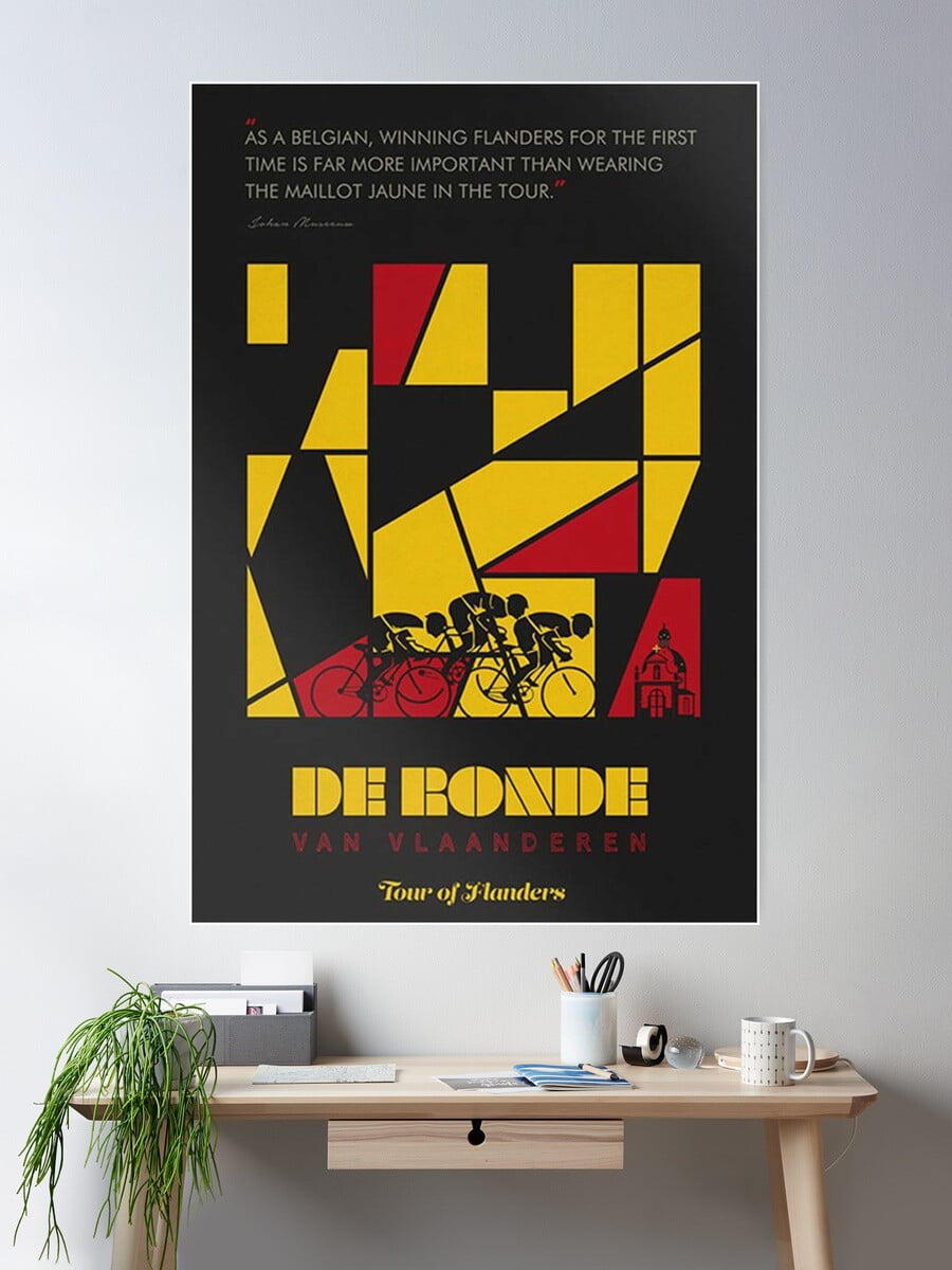 Tour Of Flanders Cycling - The Monuments Poster Wall Art, Modern Wall ...