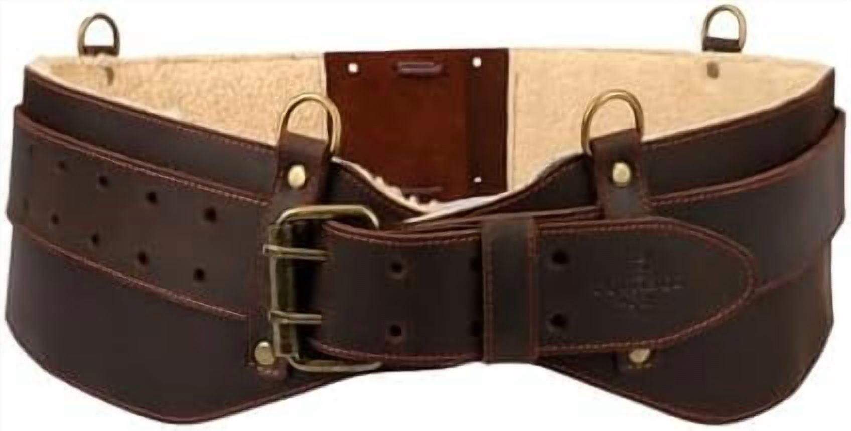 Tourbon Leather Logging Belt Kit Faux Fleece Padded Tool Belts Loggers ...