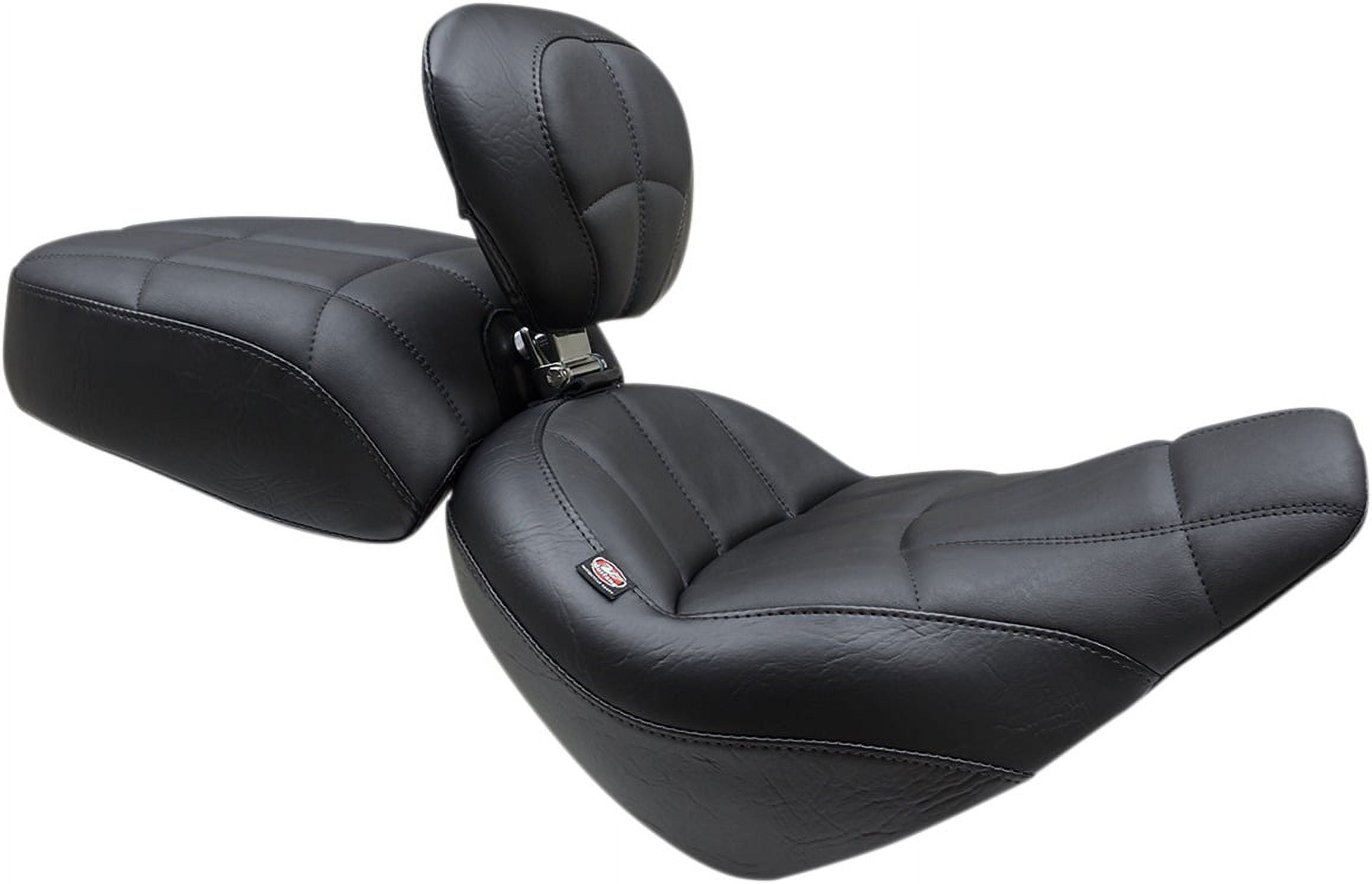 Touring Solo Seat with Driver Backrest (Black/Cube) Compatible with 18 ...