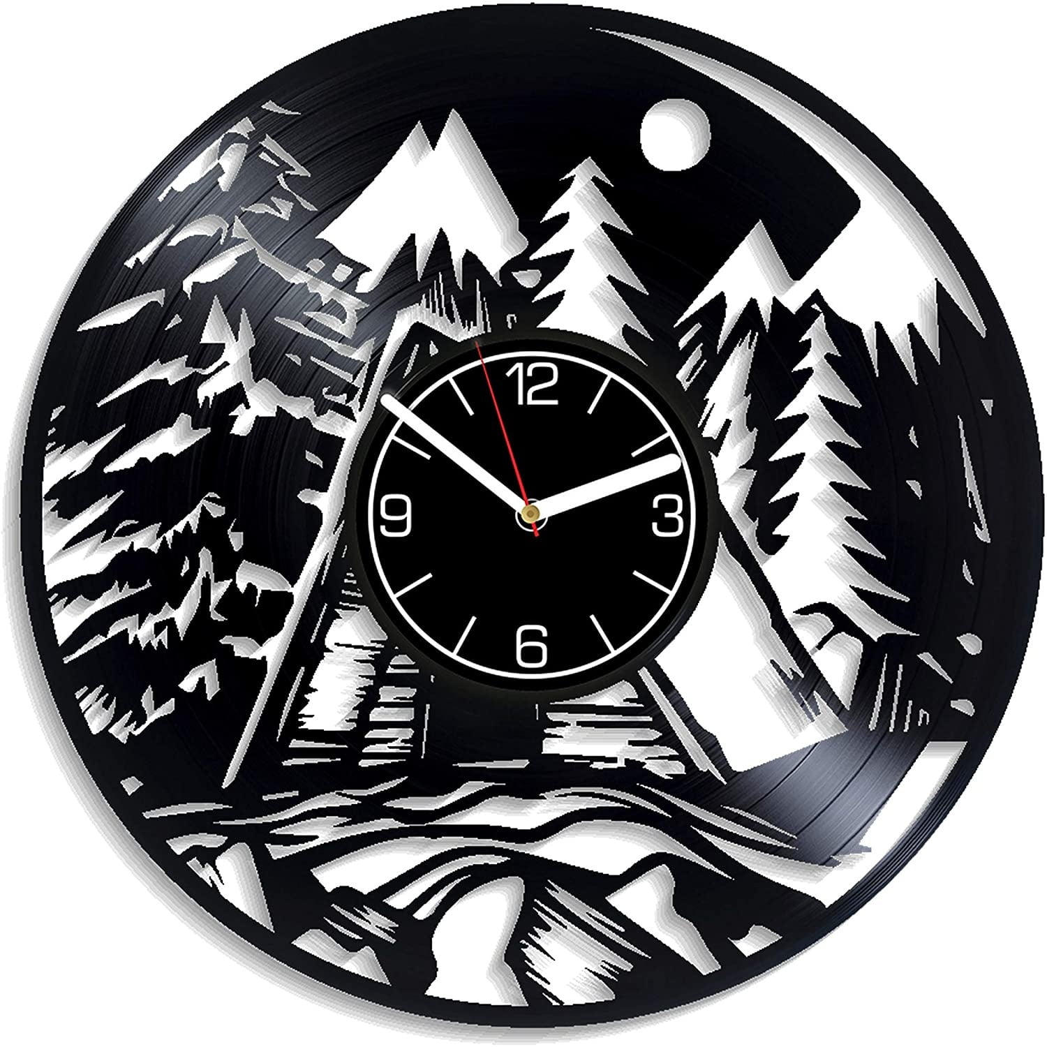 Tourism Wall Art Camping Vinyl Record Wall Clock Gift for Men Sport ...