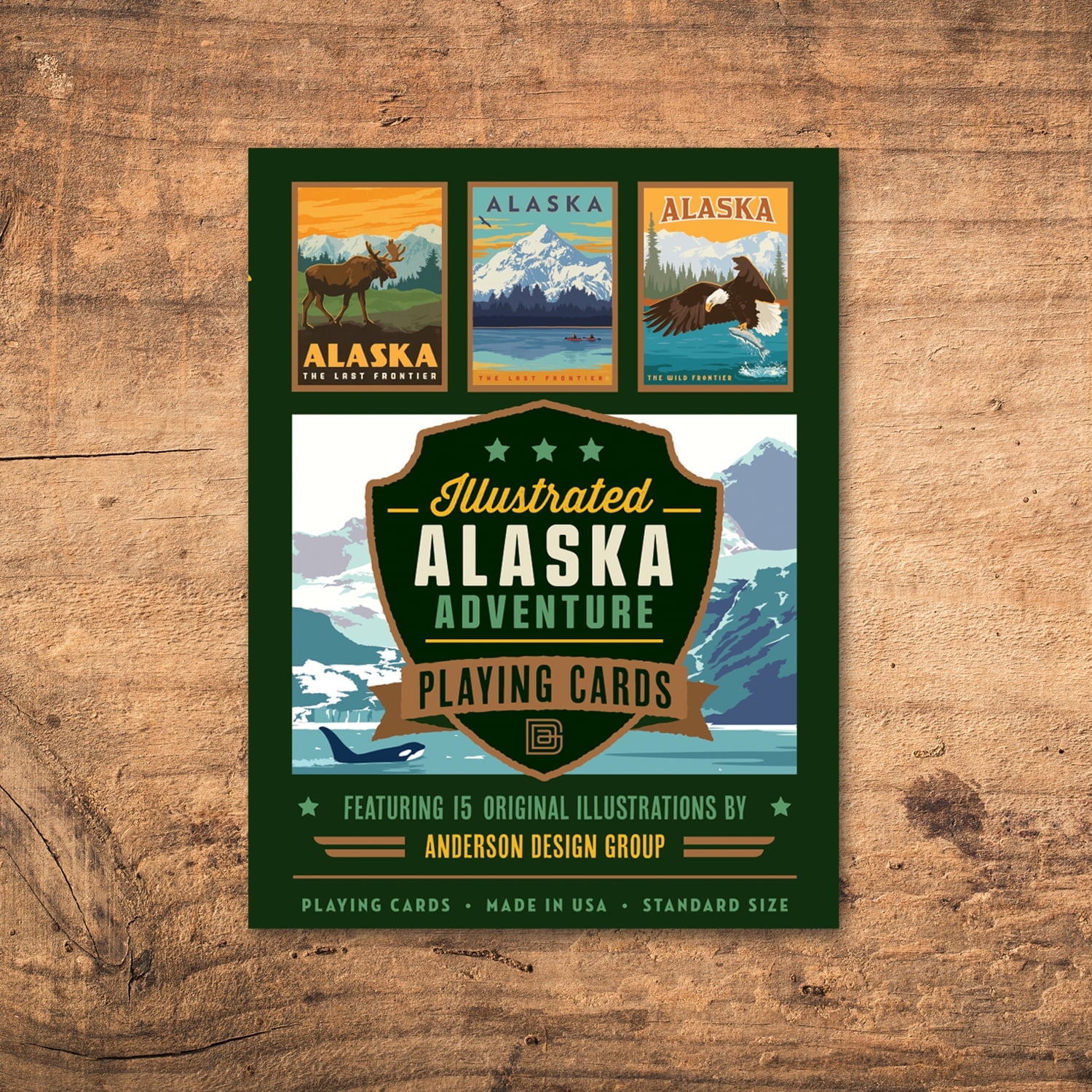 Tourist Courts Playing Card Deck - Alaska Adventure Custom Vintage Art ...