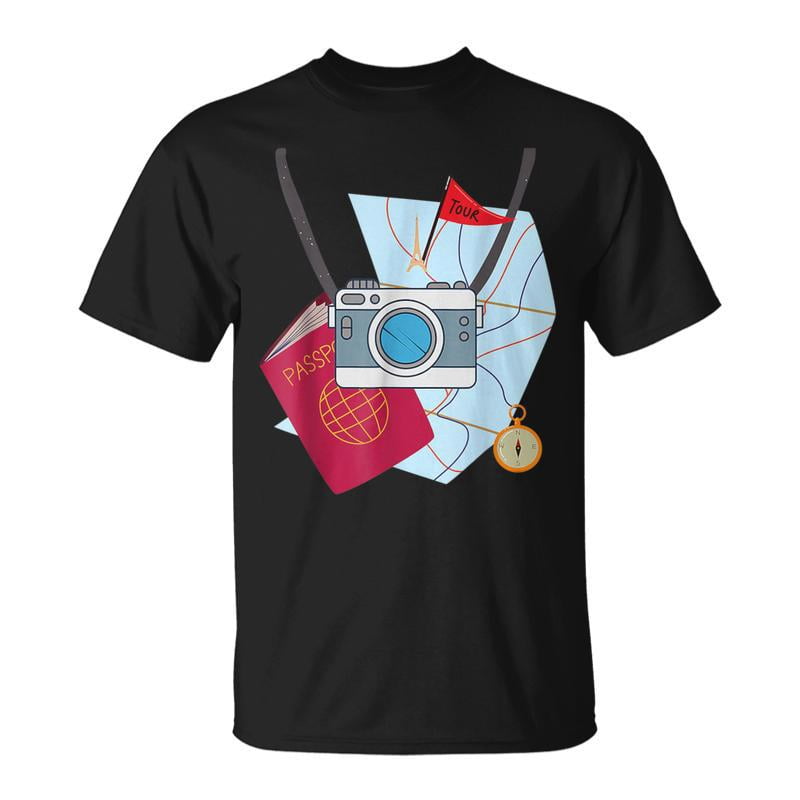 Tourist Spirit Day Costume Camera Passport TShirt - Walmart.com