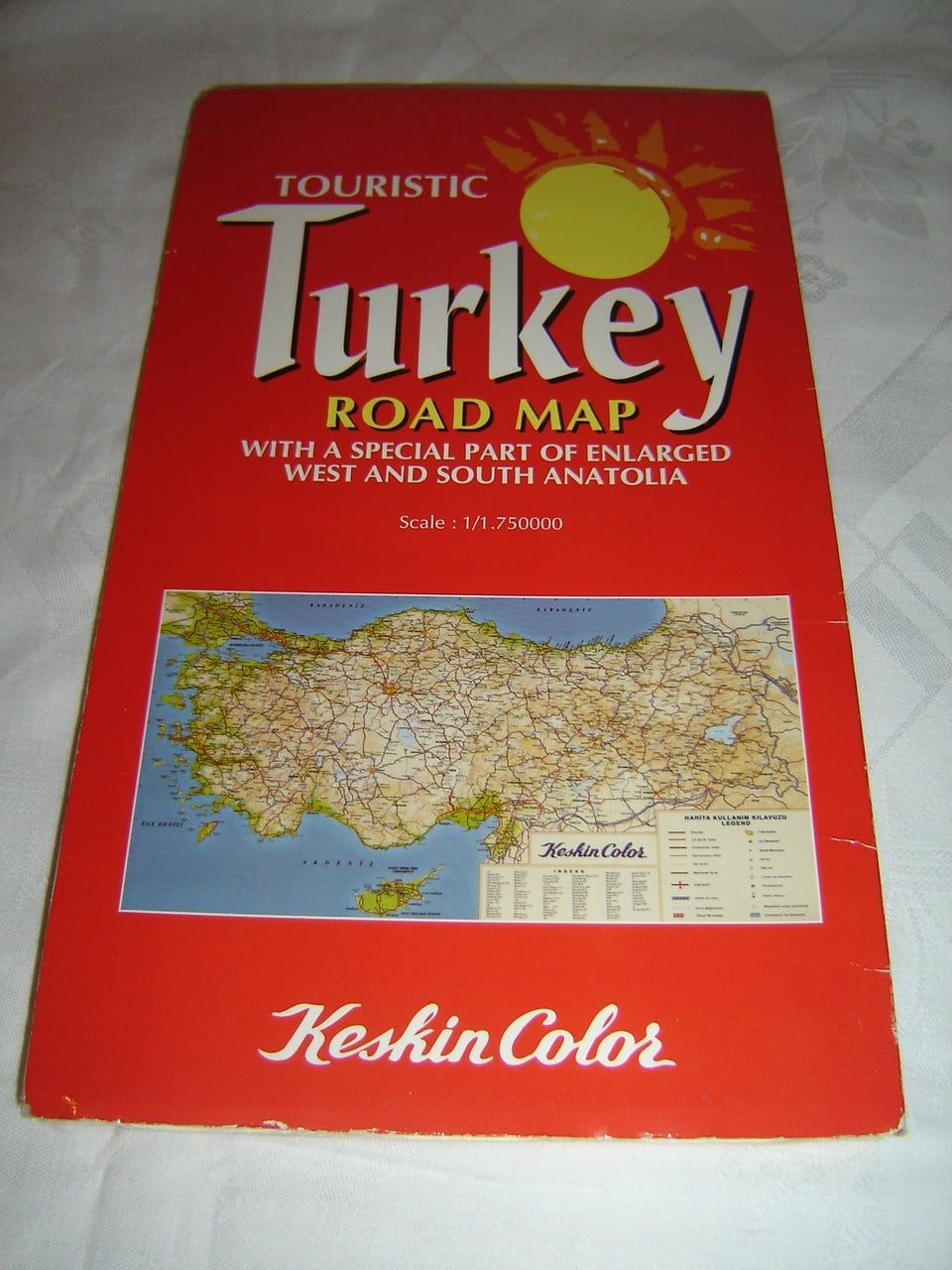 Touristic Turkey Road Map - With a Special Part of Enlarged West and ...