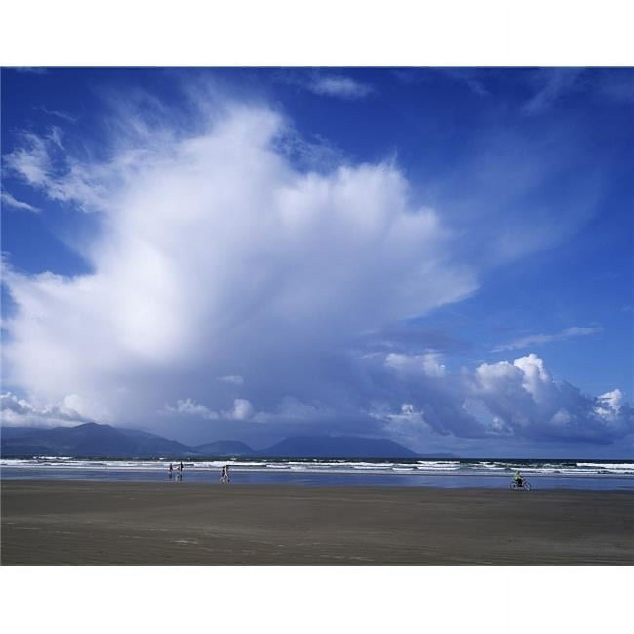 Tourists On The Beach Inch Beach Dingle Peninsula County Kerry Republic ...