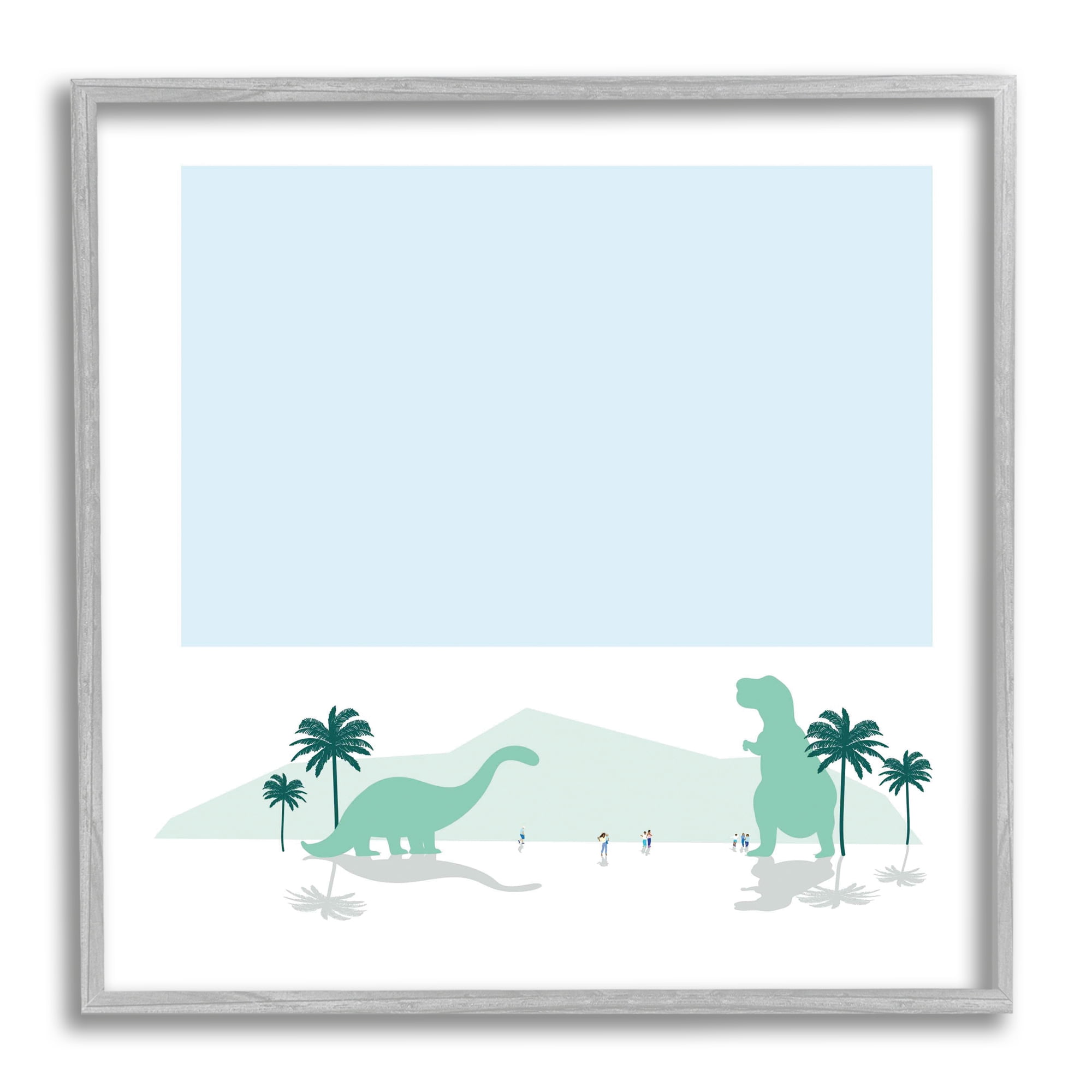 Tourists Watching Dinosaurs Tropical Mountain Fantasy Landscape Animals ...