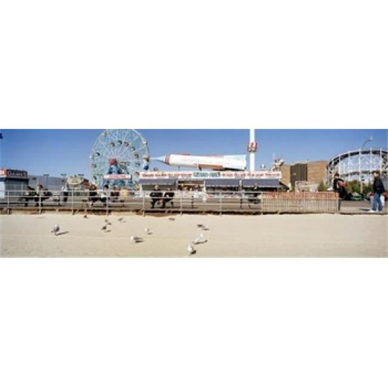Tourists at an amusement park, Coney Island, Brooklyn, New York City ...