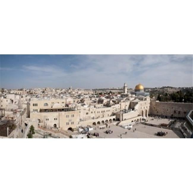 Tourists praying at a wall Wailing Wall Dome Of the Rock Temple Mount ...