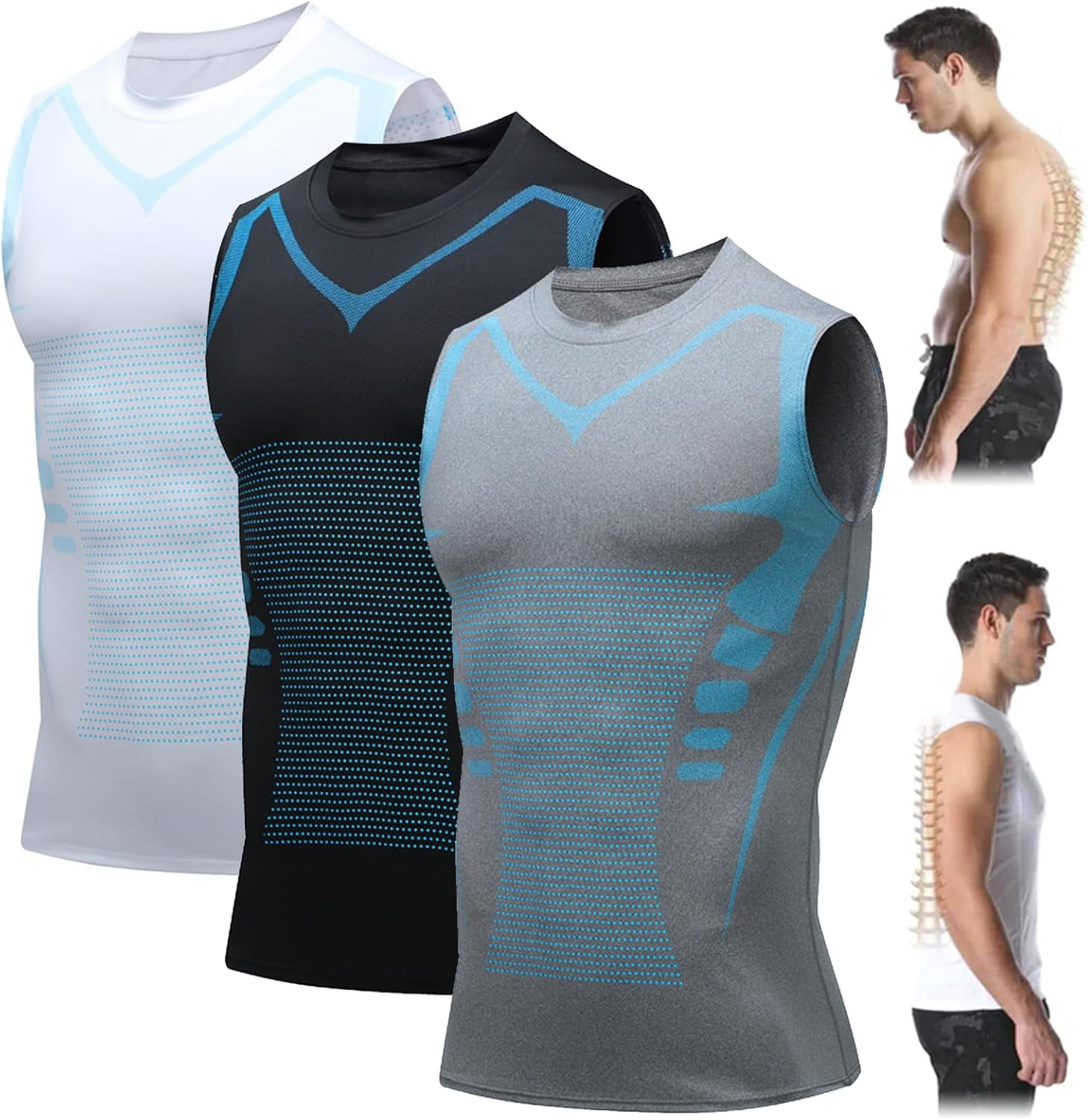 Tourmaline Posture Corrector Vest, Ionic Shaping Sleeveless Shirt ...