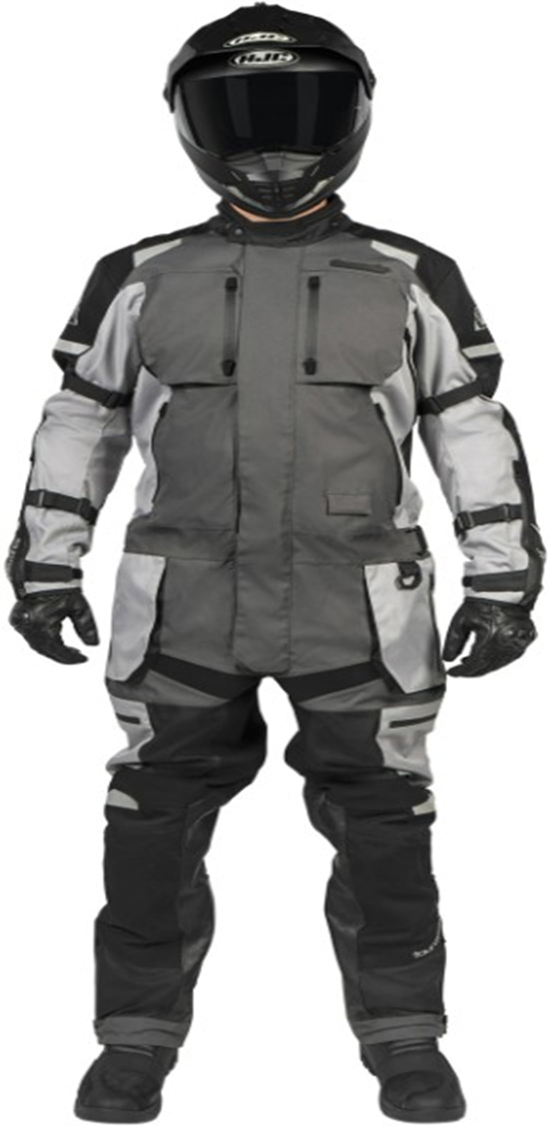Tourmaster Centurion Mens Motorcycle Riding Suit Gunmetal/Black LG ...