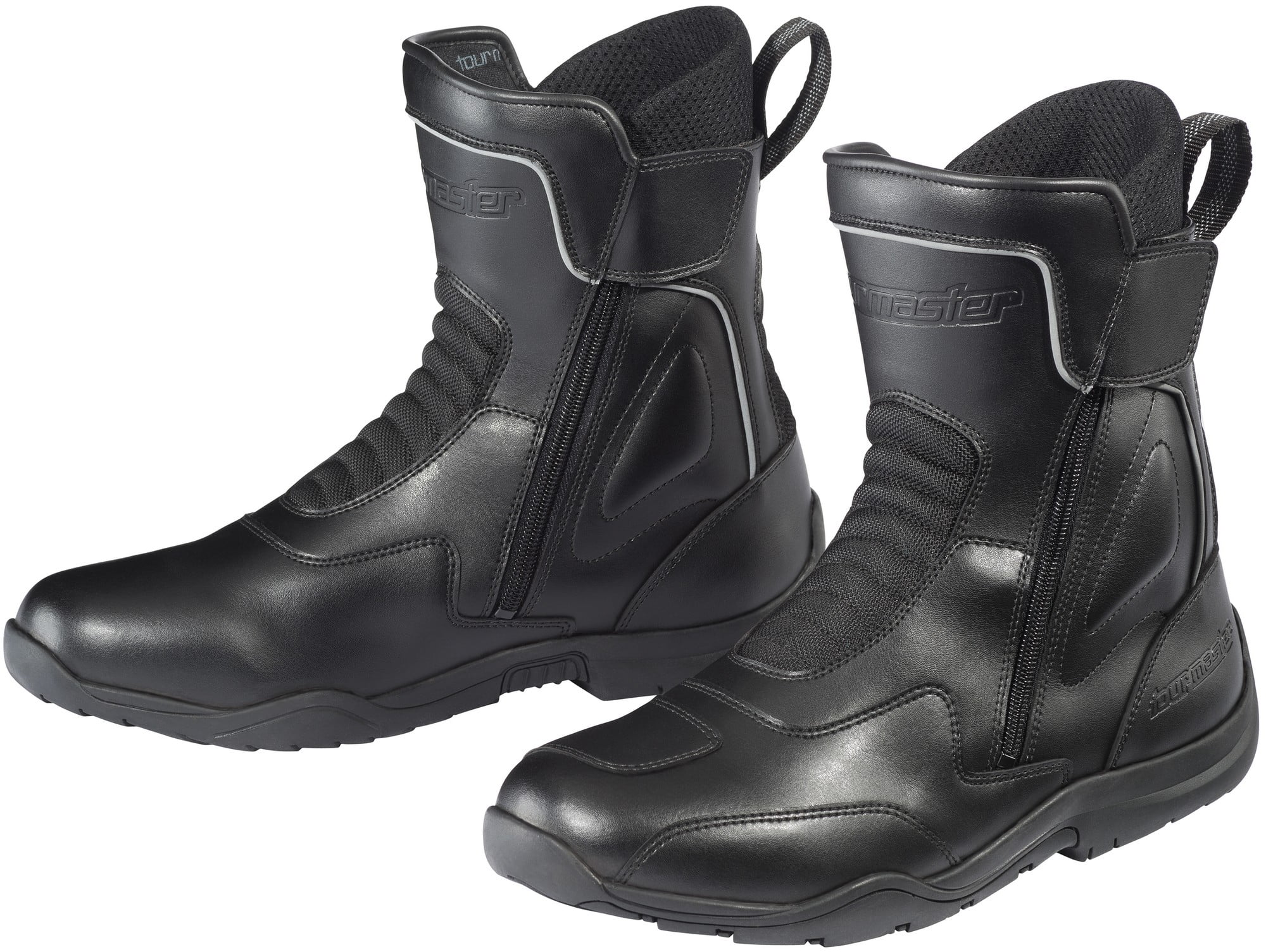 Tourmaster Flex WP Mens Dual Zip Leather Boot Black 10 - Walmart.com