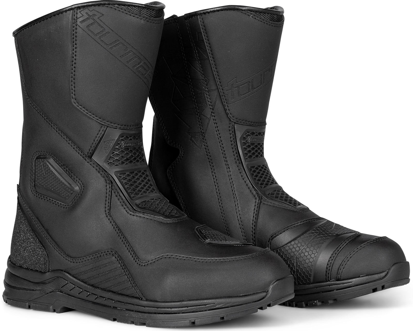 Tourmaster Helix Mens Waterproof Motorcycle Touring Boots Black 11 USA ...