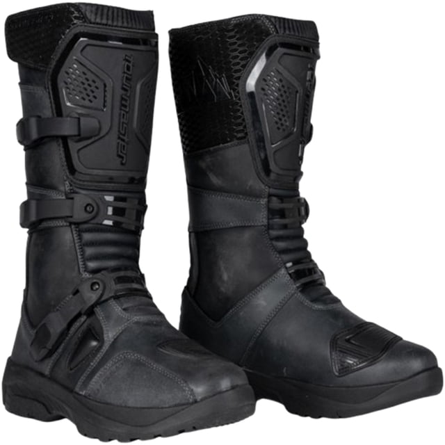 Tourmaster Highlander ADV Mens Leather Motorcycle Boots Black/Gray 10 ...