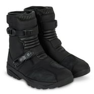 Tourmaster Highlander ADV Mens Leather Motorcycle Boots Black/Gray 10 ...