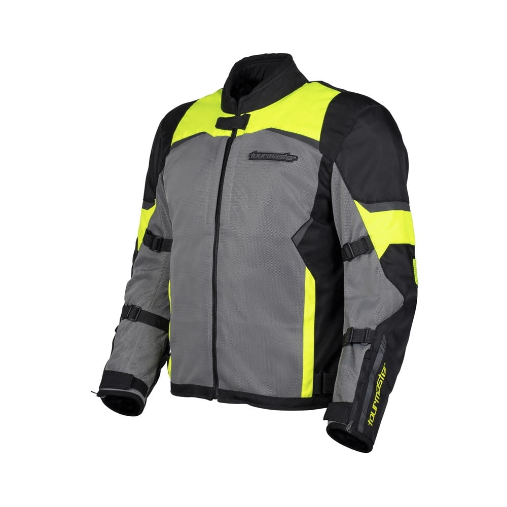 Tourmaster Intake Air V6 Mens Textile Motorcycle Jacket Black/Hi-Vis LG ...