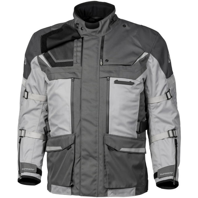 Tourmaster Mariner Laminated Mens Motorcycle Jacket Gray/Gray SM ...