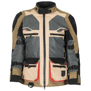 Tourmaster The Trek Mens Adventure Touring Motorcycle Jacket Orange ...