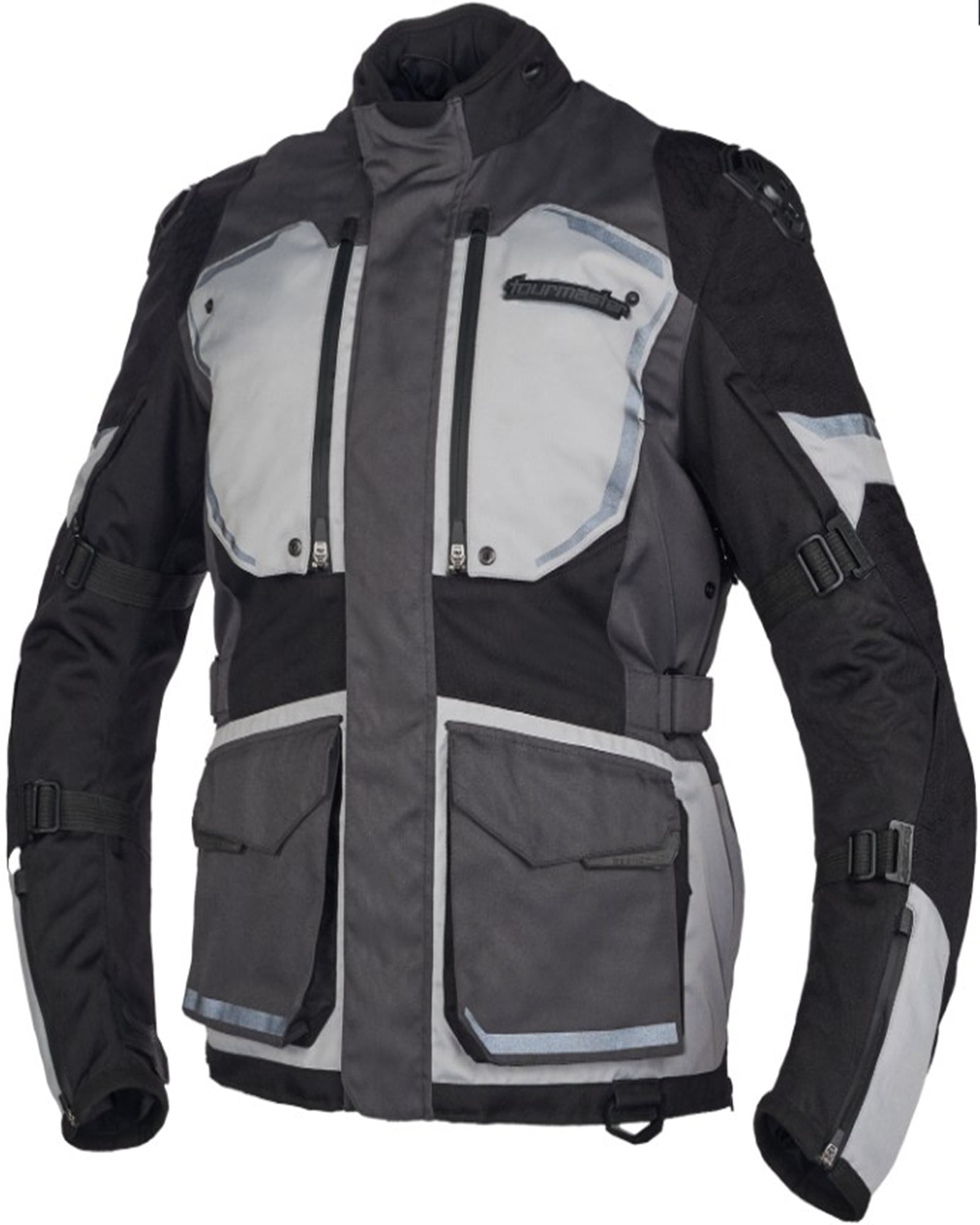 Tourmaster The Trek Mens Adventure Touring Motorcycle Jacket Gray/Black ...