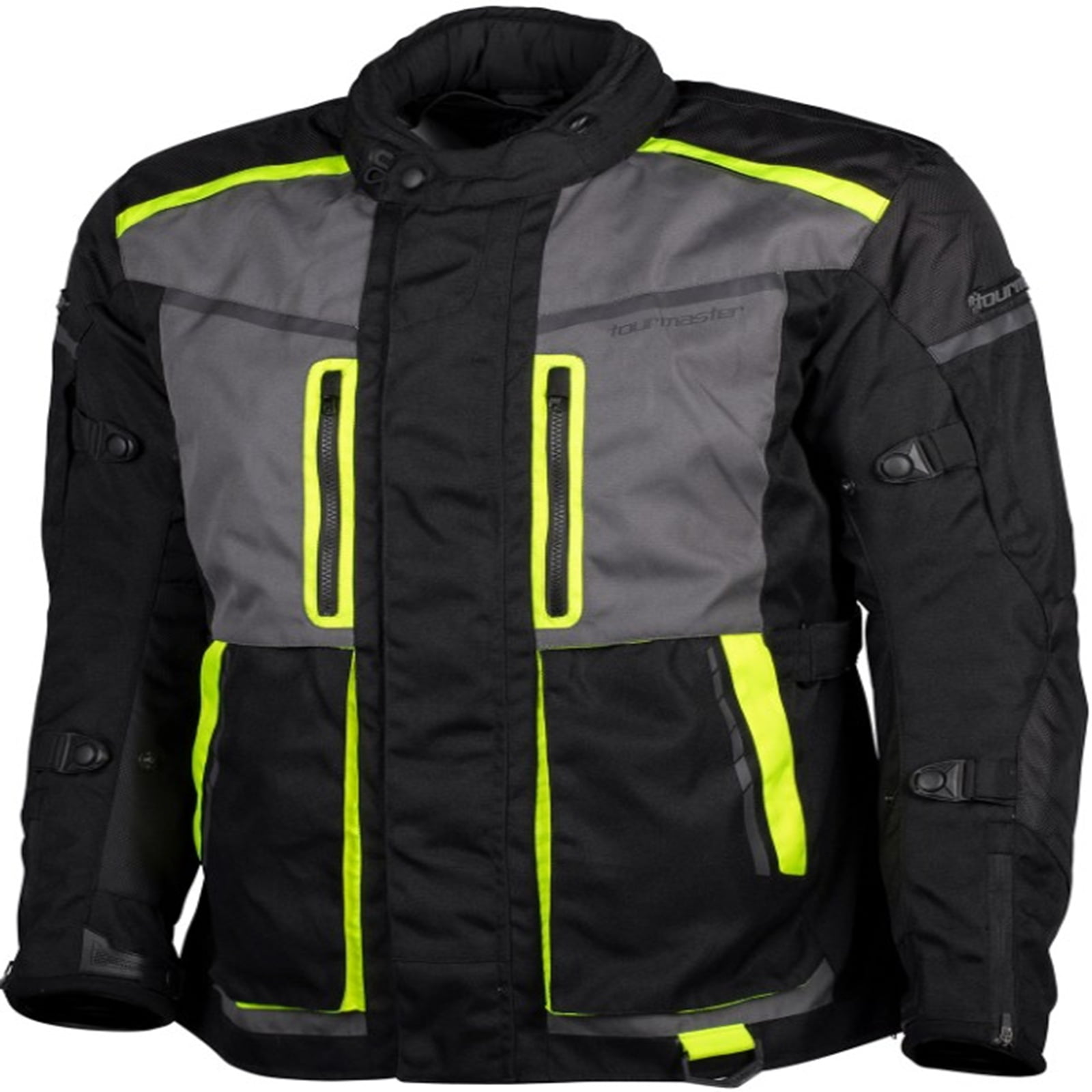 Tourmaster Transition Mens Textile Motorcycle Jacket Hi-Vis 4XL ...