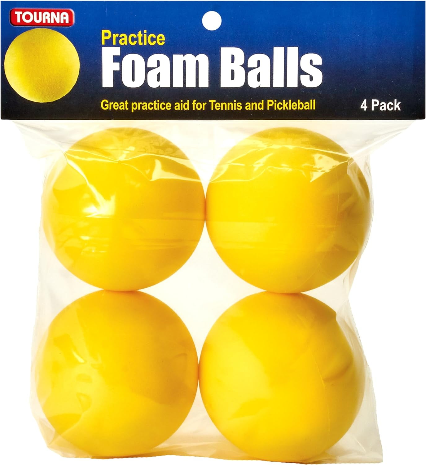 Tourna Youth Tennis Set of 4 Practice Foam Tennis Balls - Walmart.com