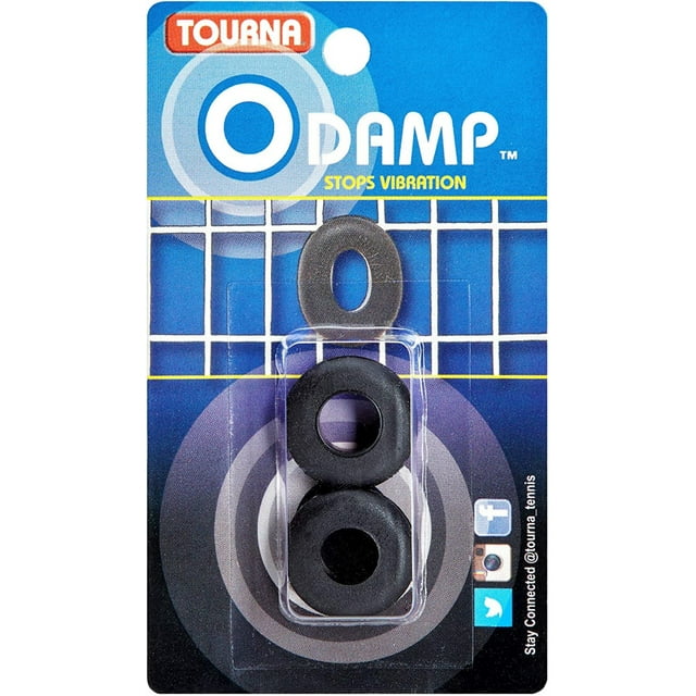 Tourna Pete Sampras Set of 2 String Vibration Dampeners, Black ...