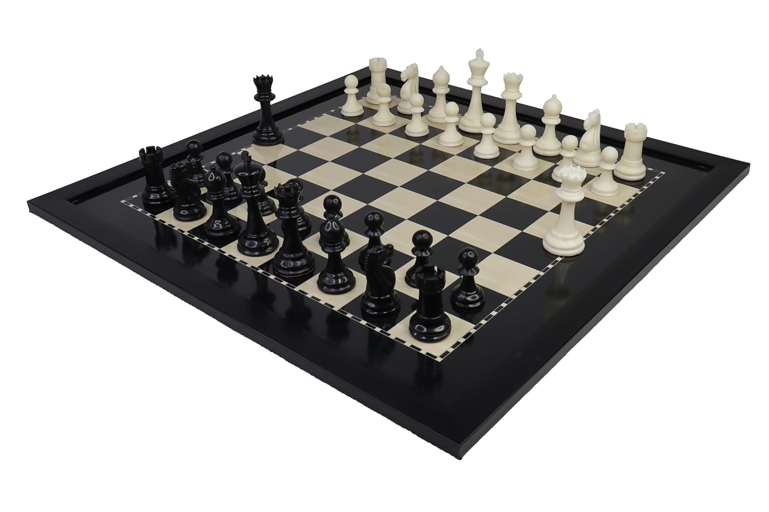 Tournament Size Wooden Laminated Chess Board With Fide Standard Chess ...