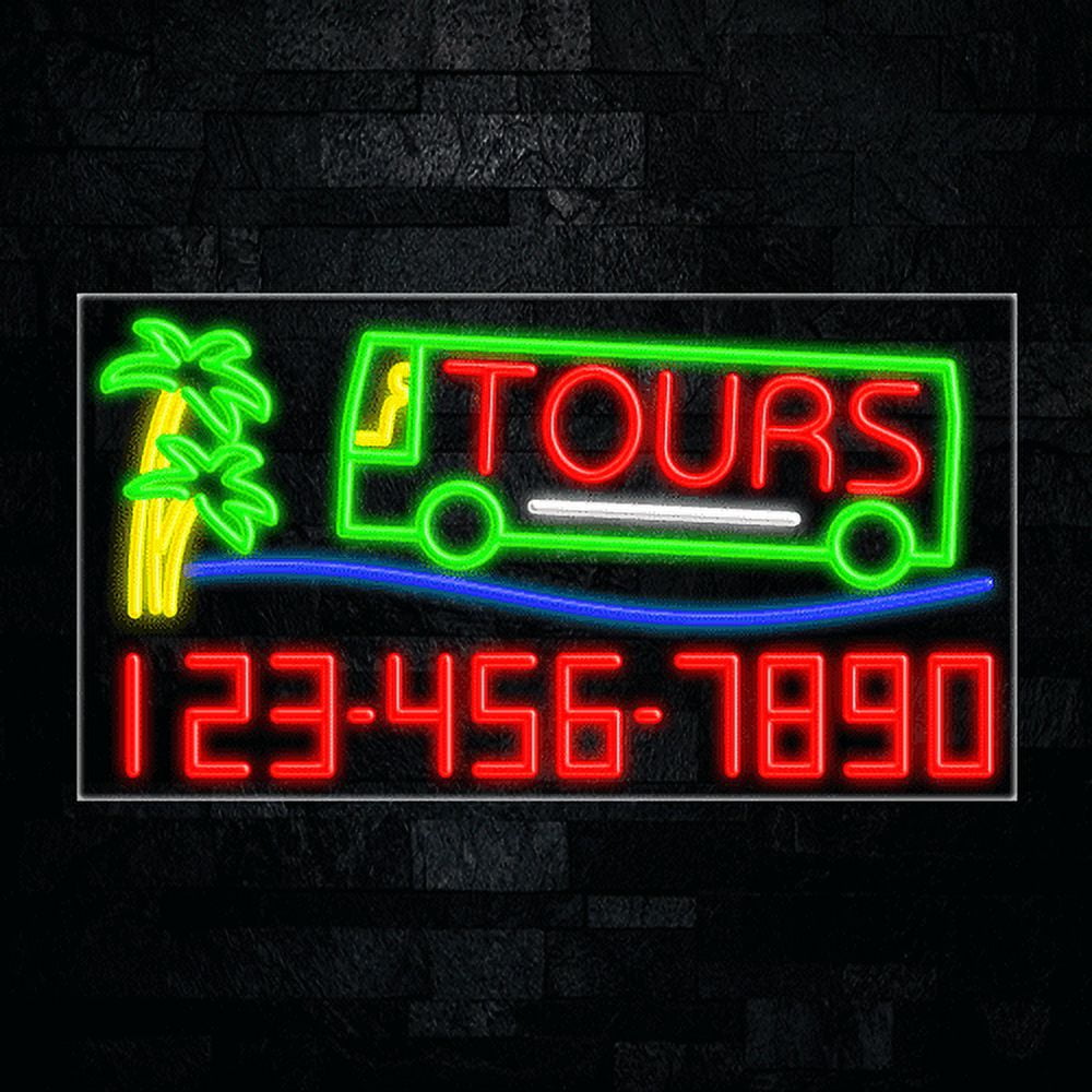 Tours LED Neon Sign 33"L x 18"H #35111 - Walmart.com